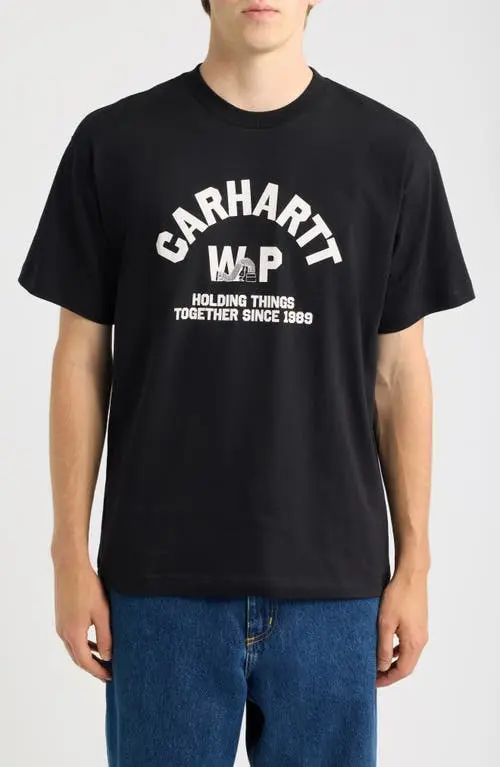Carhartt Work In Progress Column Organic Cotton Graphic T-shirt - Black