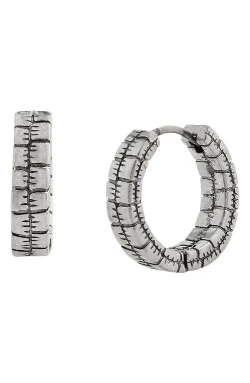 ALLSAINTS Croc Embossed Huggie Hoop Earrings