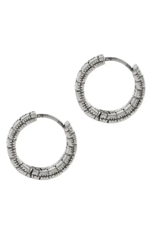ALLSAINTS Croc Embossed Huggie Hoop Earrings