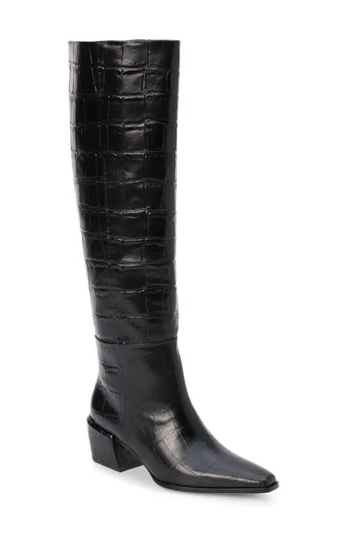 Matisse Ellington Knee High Boot - Black Croc