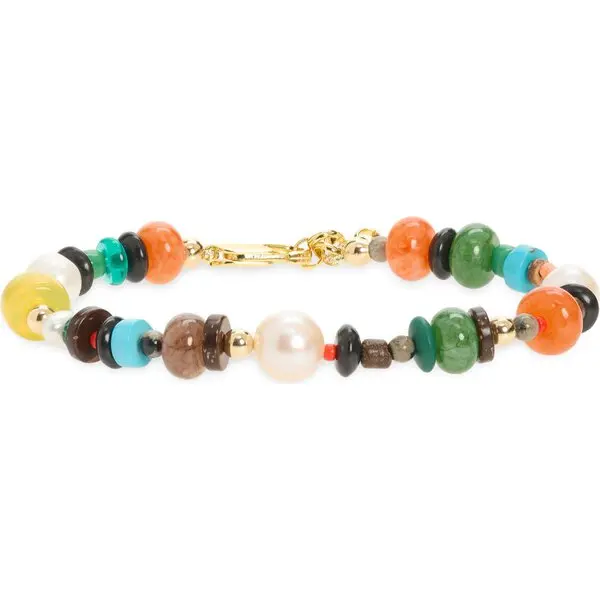 Éliou Maggi Bracelet With Freshwater Pearl, Coral, And Semiprecious Stones - Tropics