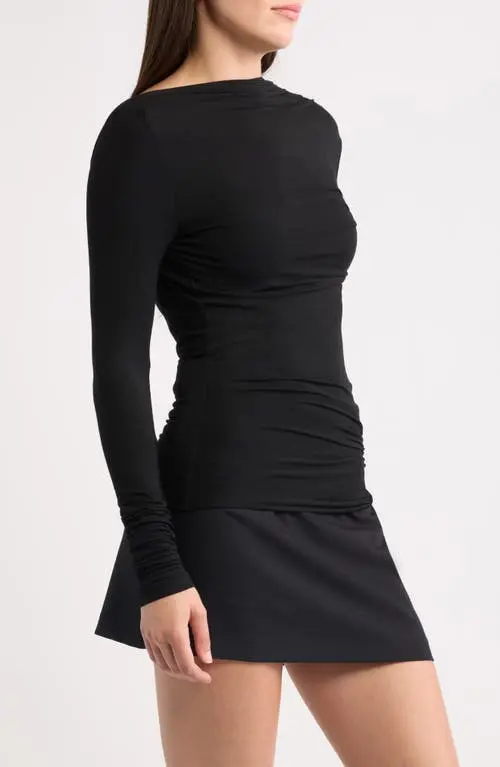 ARTLESS FOREVER Romy Ruched Open Back Stretch Jersey Top