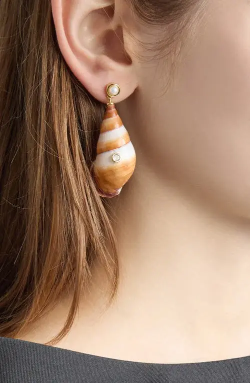 Éliou Caracol Drop Earrings With Pearls And Cubic Zirconia