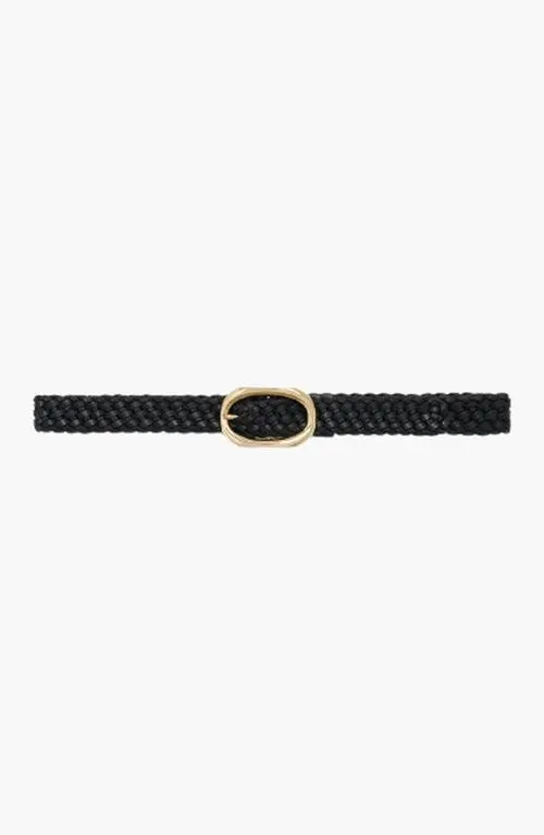 ANINE BING Signature Link Braided Belt - Black
