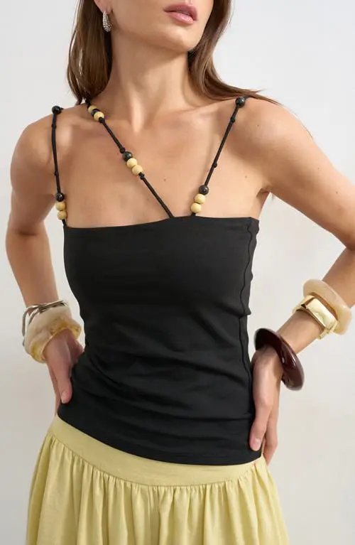 Topshop Beaded Strap Top