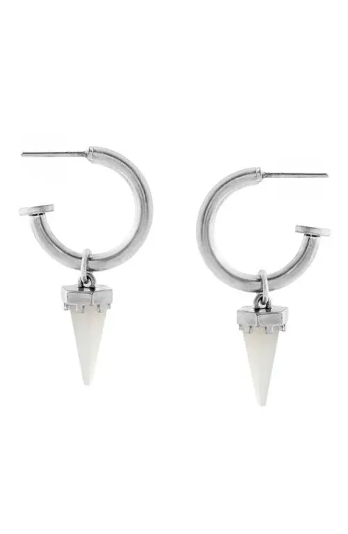 ALLSAINTS Quartz Spike Huggie Drop Earrings