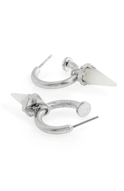 ALLSAINTS Quartz Spike Huggie Drop Earrings