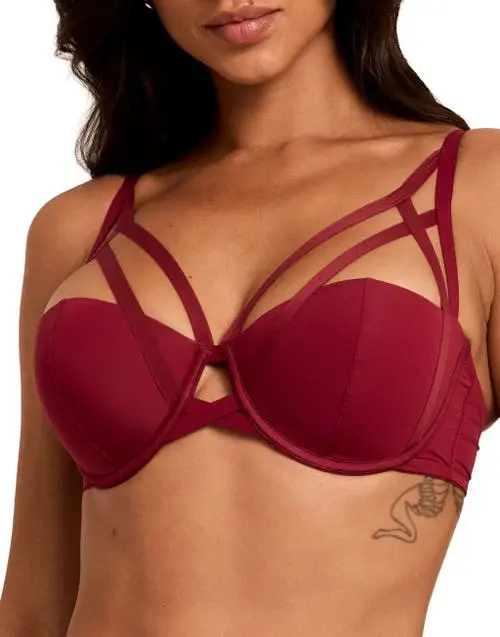 ADORE ME Chyance Contour Balconette Bra - Dark Red