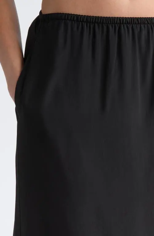 Simone Rocha Lace Trim Crêpe De Chine Skirt - Black
