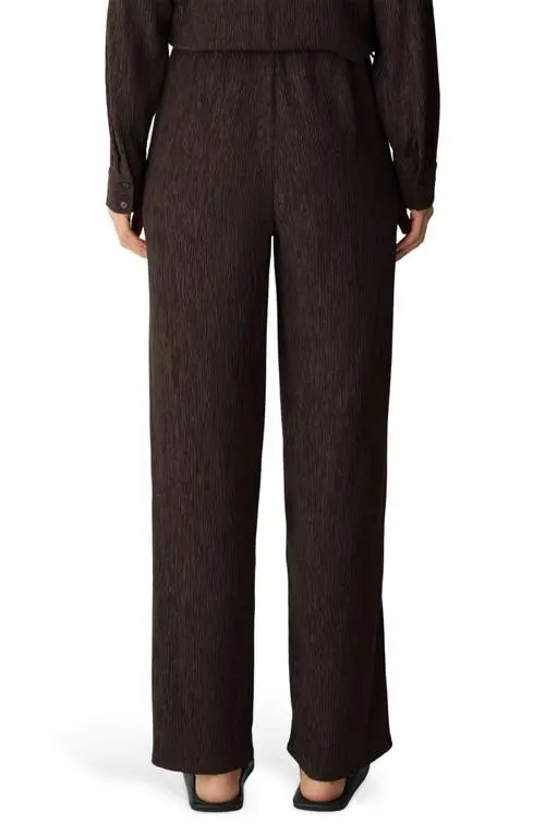 Eileen Fisher Textured Straight Leg Pants - Truffle