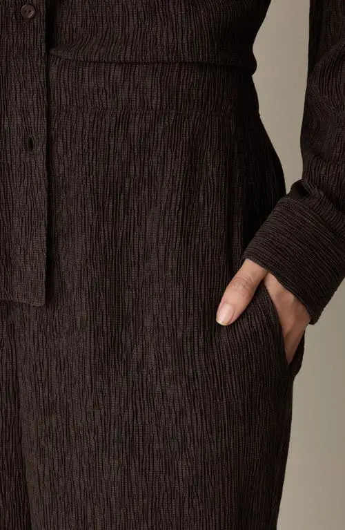 Eileen Fisher Textured Straight Leg Pants - Truffle