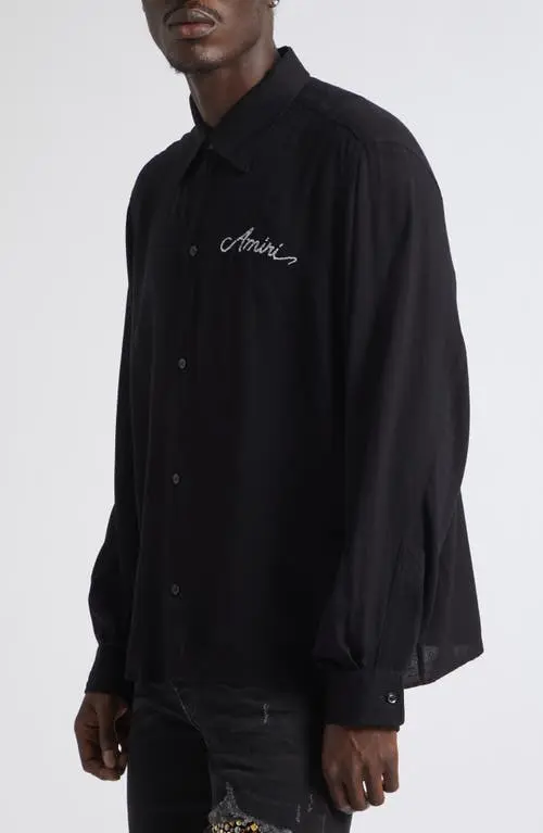 Amiri Ma Check Viscose Button-up Shirt