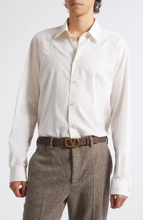 Valentino Garavani Vlogo Signature Suede Belt