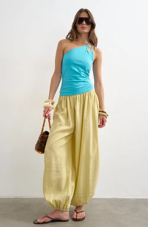 Topshop One-shoulder Stretch Cotton Tank