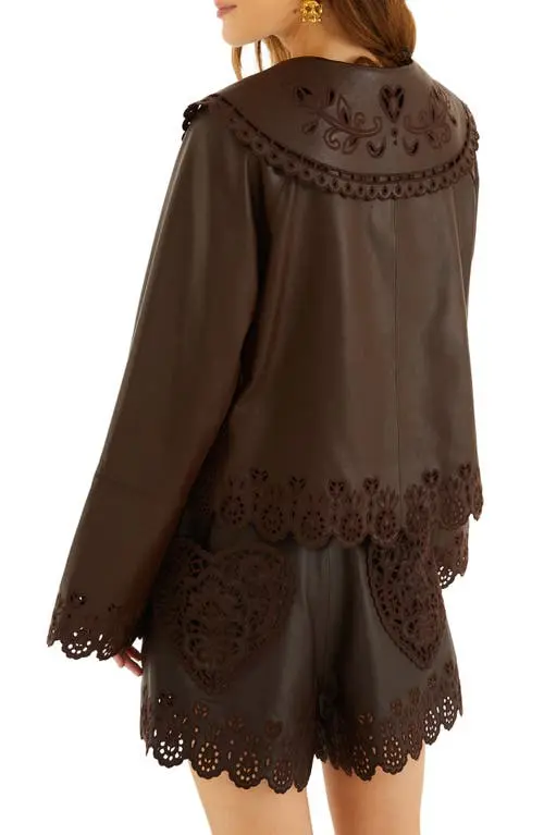 Farm Rio Hearts Richelieu Leather Jacket