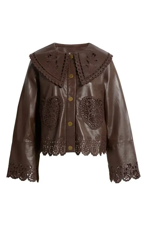 Farm Rio Hearts Richelieu Leather Jacket
