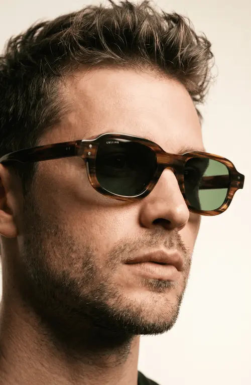 COSSINO Tres Acetate Sunglasses - Brown