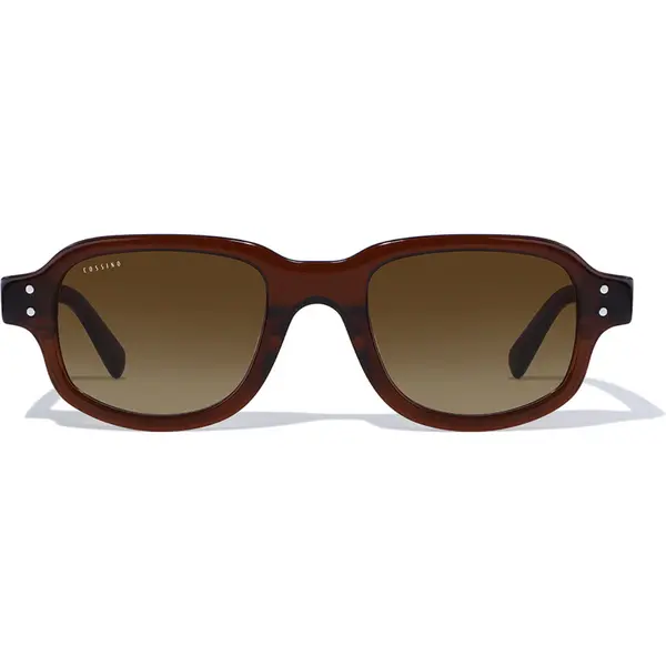 COSSINO Tres 48mm Rectangle Acetate Sunglasses - Brown