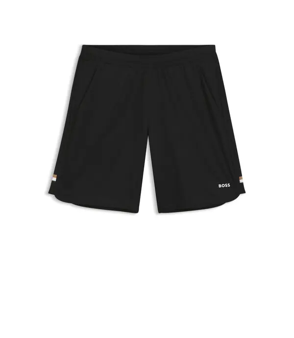 BOSS Active Stretch Fabric Shorts With Mesh Pocket Bags