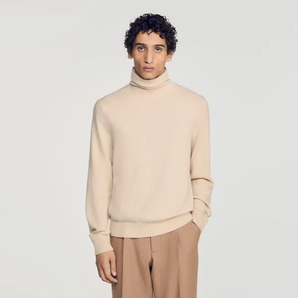 Sandro Roll Neck Cashmere Sweater
