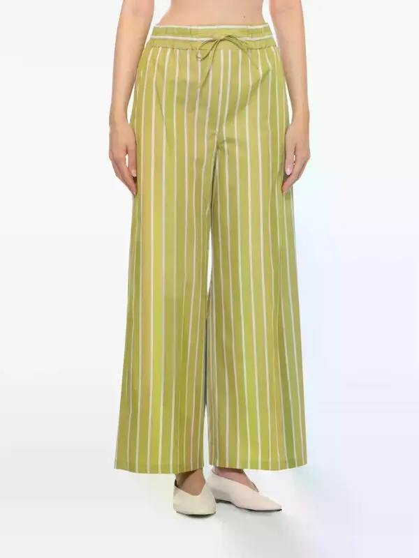 EMME Striped Drawstring-waist Trousers