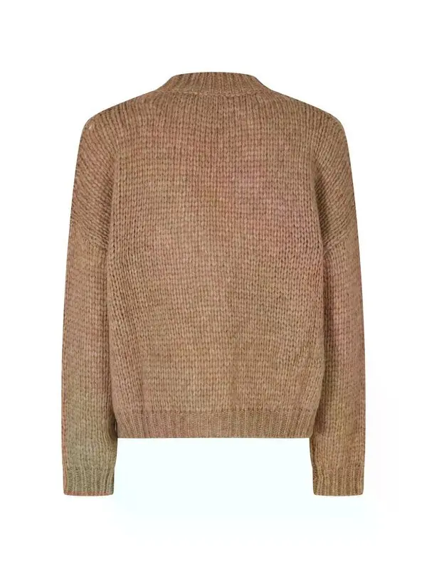 ROBERTO COLLINA Chunky-knit V-neck Cardigan - Brown