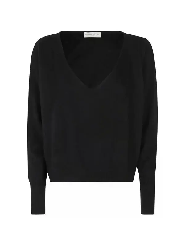 ROBERTO COLLINA V-neck Knitted Sweater - Black