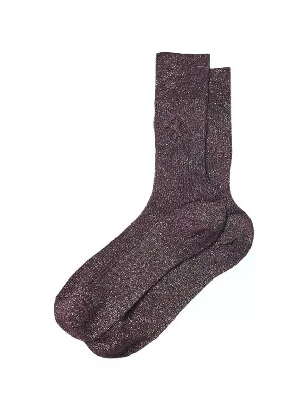 Peserico Glitter-effect Embroidered Socks