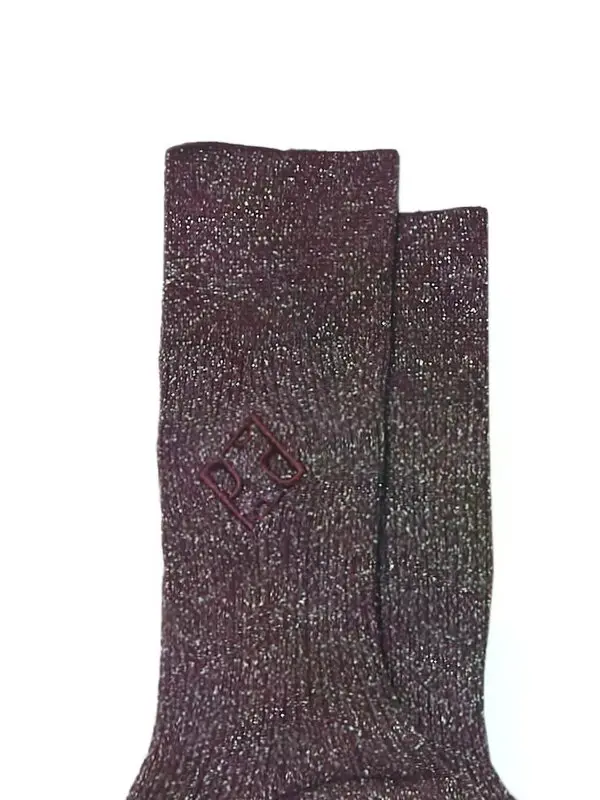 Peserico Glitter-effect Embroidered Socks