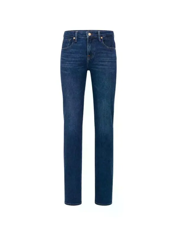 7 For All Mankind Faded Whiskered Jeans - Blue
