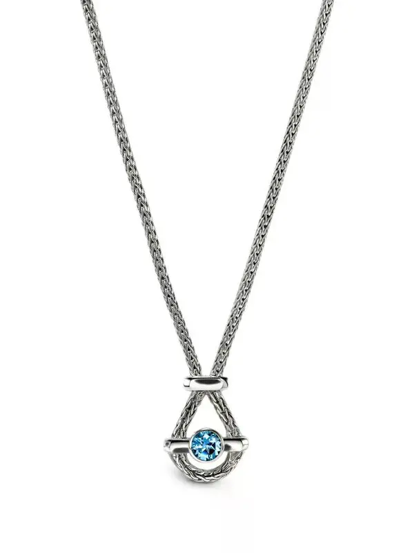 John Hardy Icon Blue Topaz Necklace - Silver