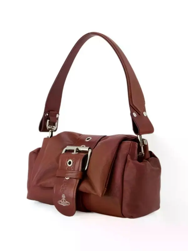 VIVIENNE WESTWOOD Hazel Treasure Leather Tote Bag - Brown