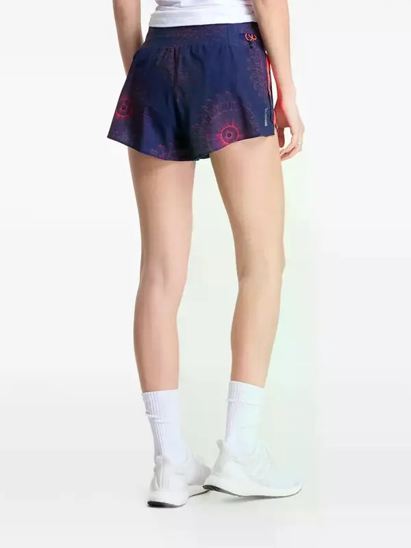 Adidas Adizero Labrum Floral-print Shorts - Blue