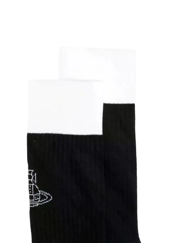 VIVIENNE WESTWOOD Orb-logo Socks - Black