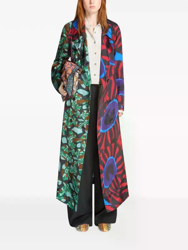 Dries Van Noten Printed Mac Coat