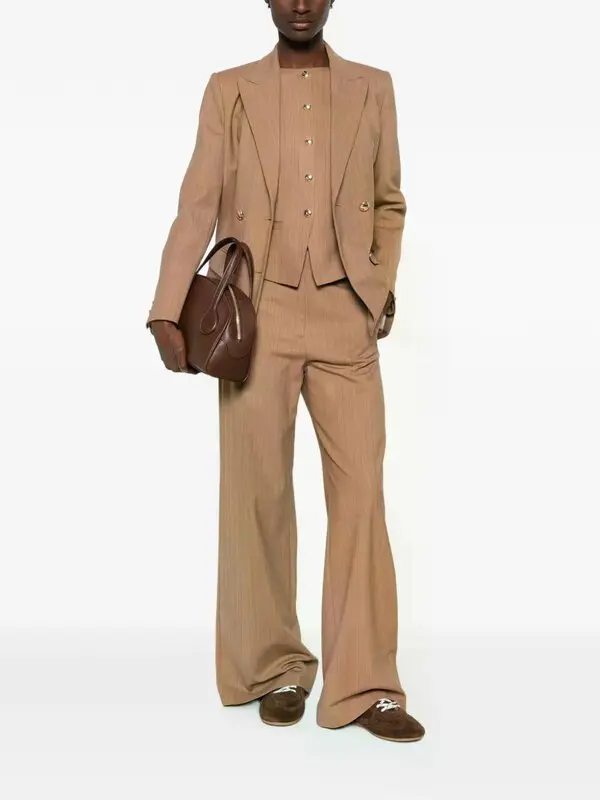 Maje Pinstripe Double-breasted Blazer - Neutrals