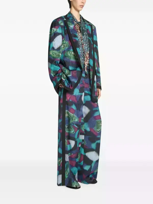 Dries Van Noten Oversized Moiré Blazer