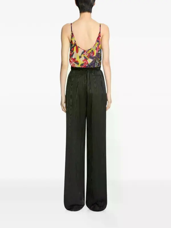 Dries Van Noten Belted Moiré Pants