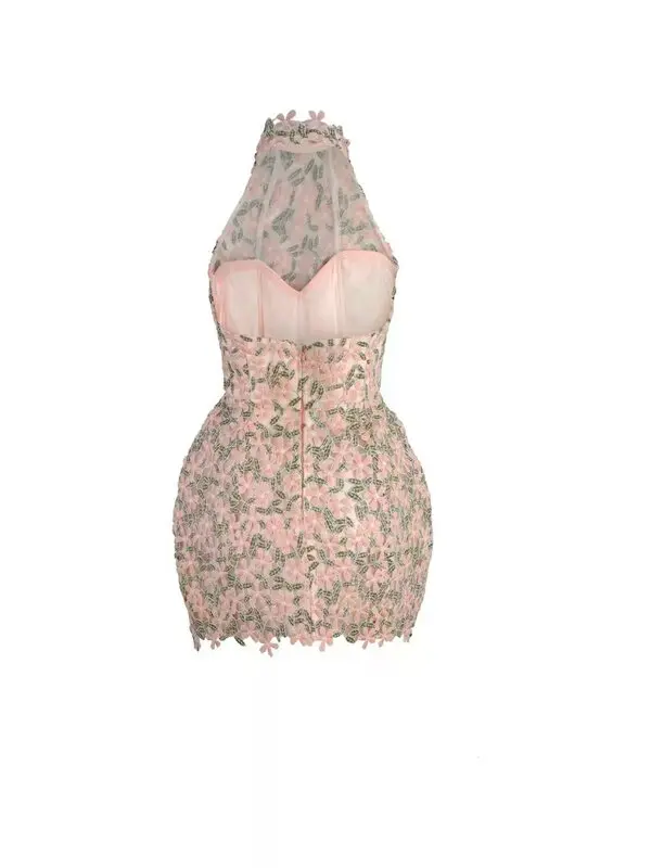 ATOIR Floral-lace Halterneck Mini Dress