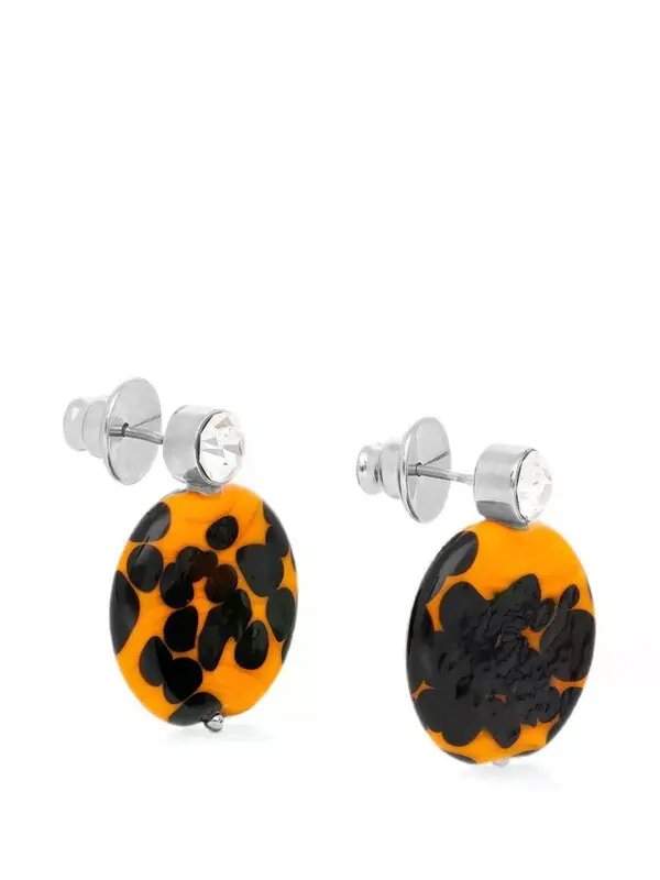 Dries Van Noten Handmade Painted Earrings