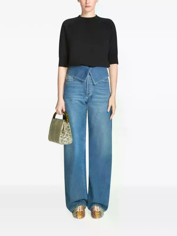 Dries Van Noten Folded Denim Pants