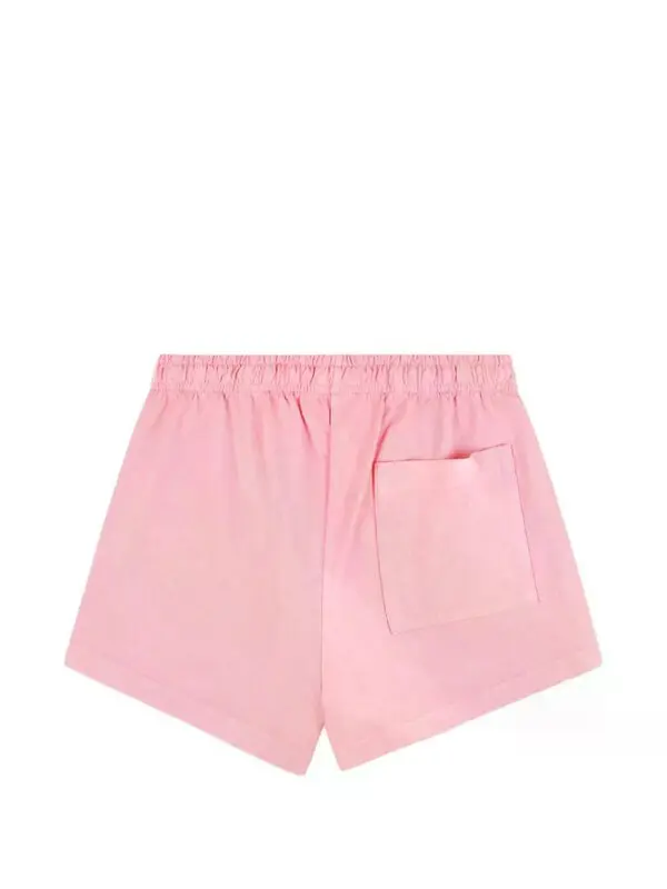 SPORTY & RICH Crystal Embellished Cotton Shorts