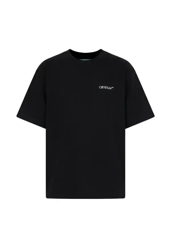 Off-White Logo-embroidered T-shirt - Black