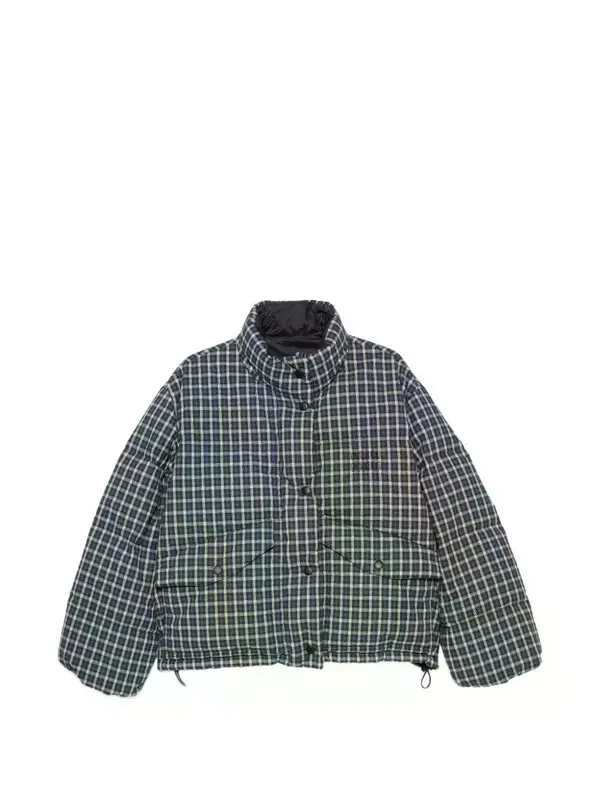 Miu Miu Check-pattern Quilted Jacket