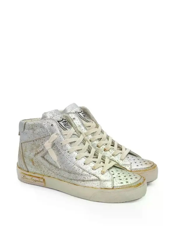 HTC LOS ANGELES Vipers Distressed High-top Sneakers