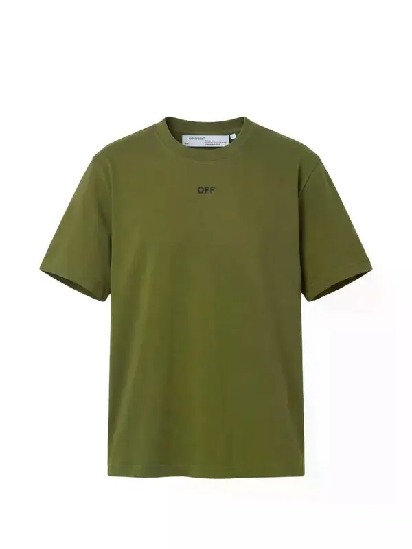 Off-White Arrows-patch Logo-print T-shirt - Green