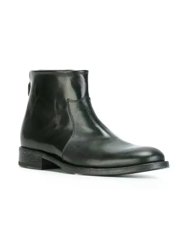 HTC LOS ANGELES Officer Round-toe Boots - Black