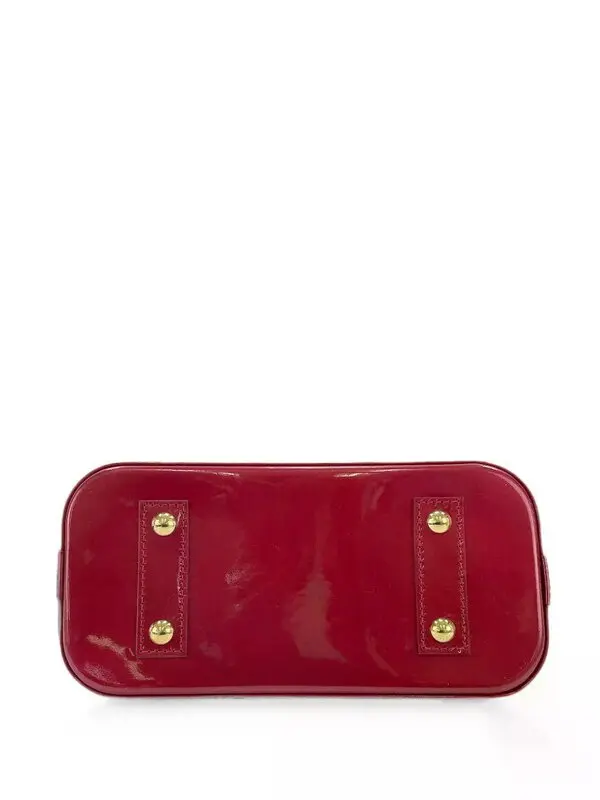 LOUIS VUITTON Monogram Vernis Alma Bb Handbag - Red