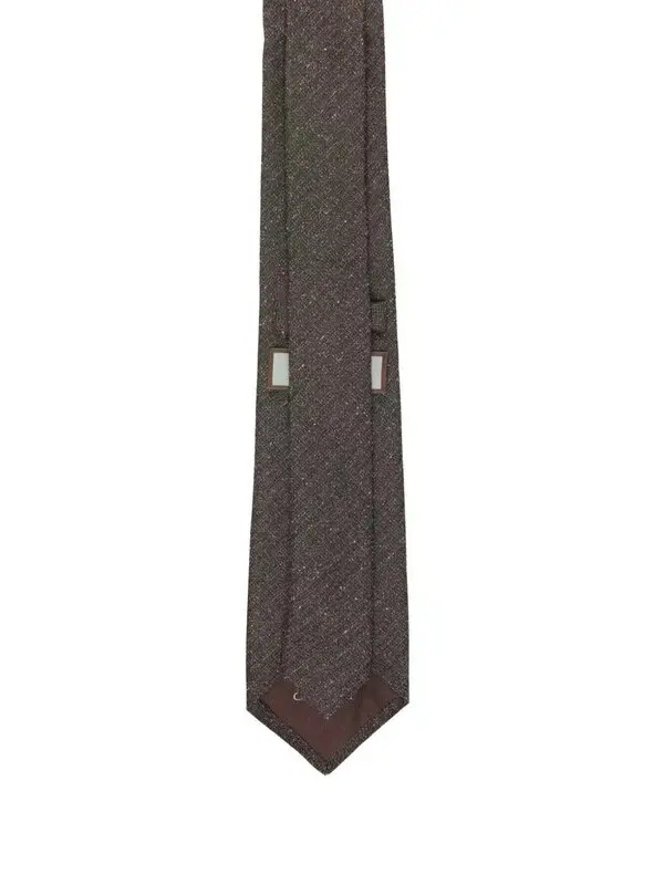Canali Textured-finish Silk Tie