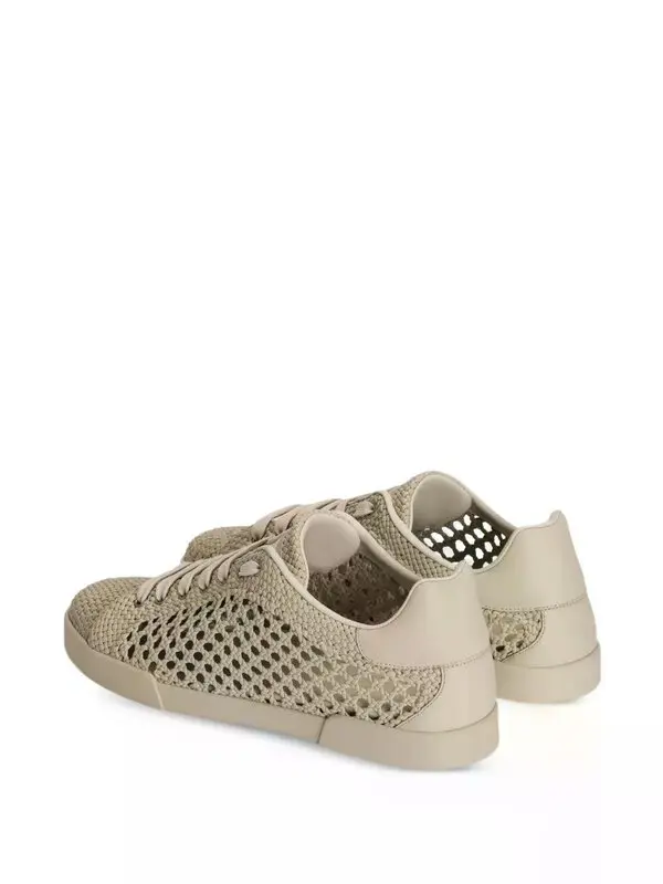 Dolce & Gabbana Portofino Woven Leather Sneakers